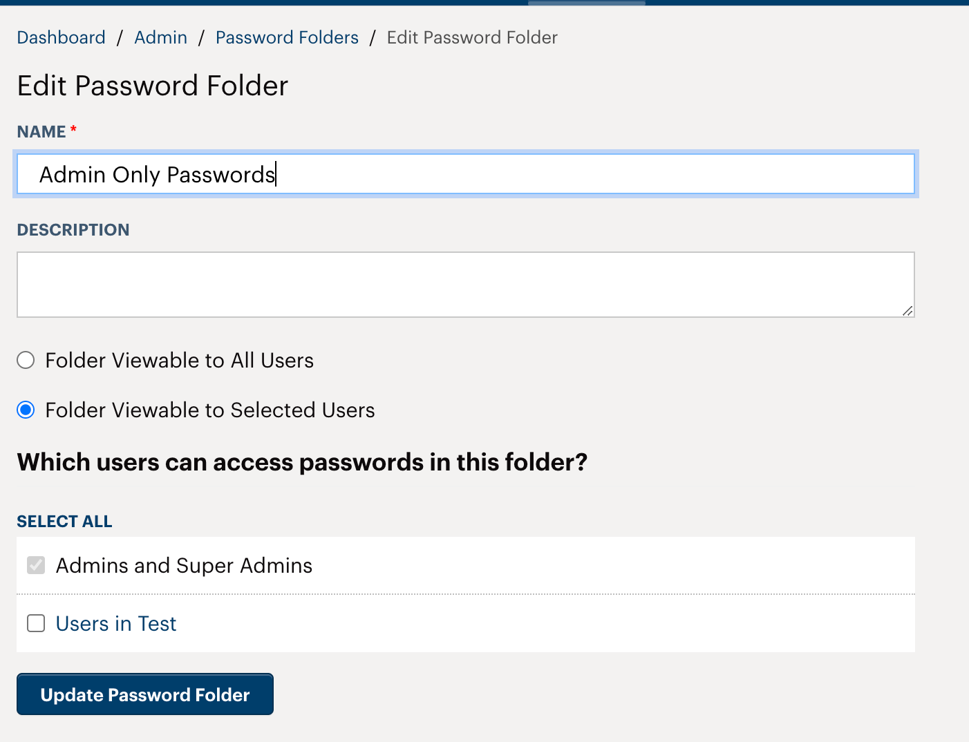 Password Folders – Hudu Support