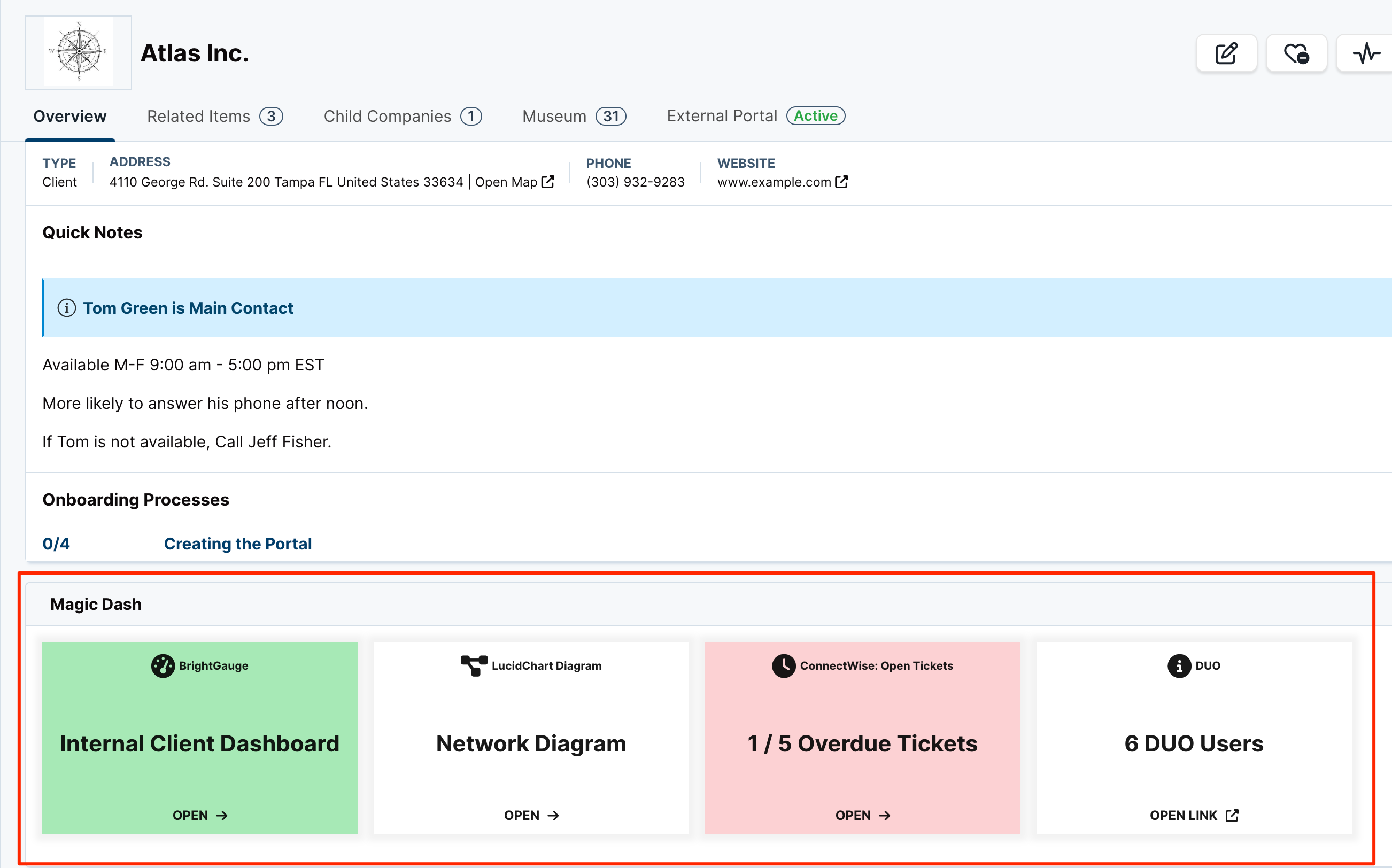 Using the Magic Dash – Hudu Support
