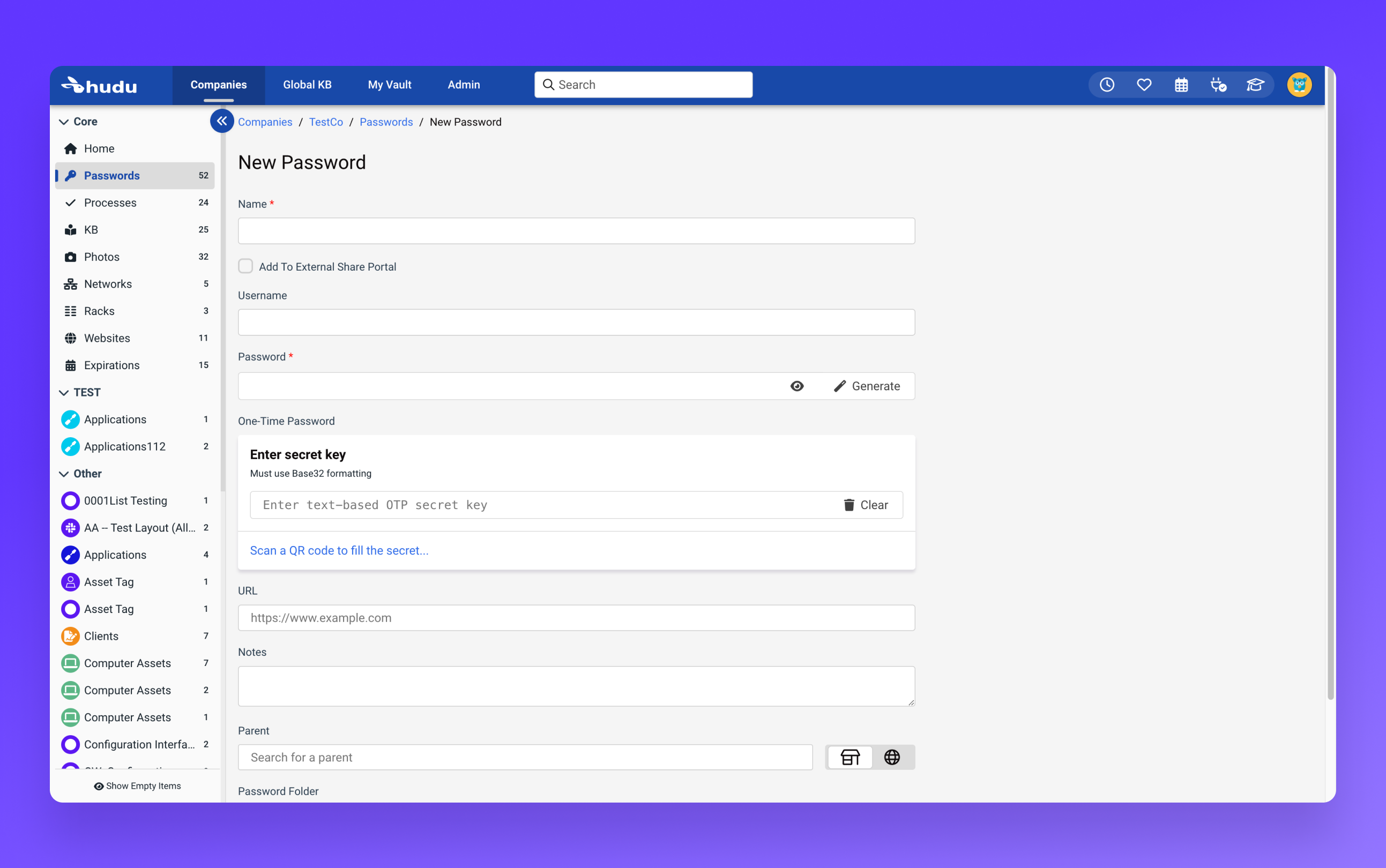 Password Management – Hudu Support