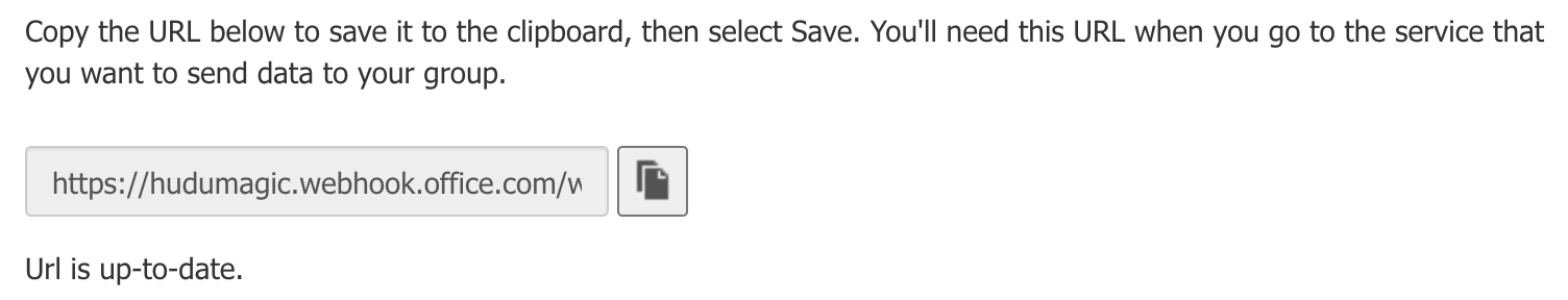 Teams - WebHooks – Hudu Support
